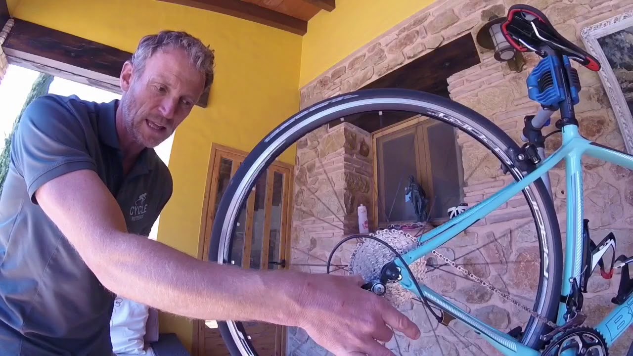 How to index your rear derailleur - YouTube
