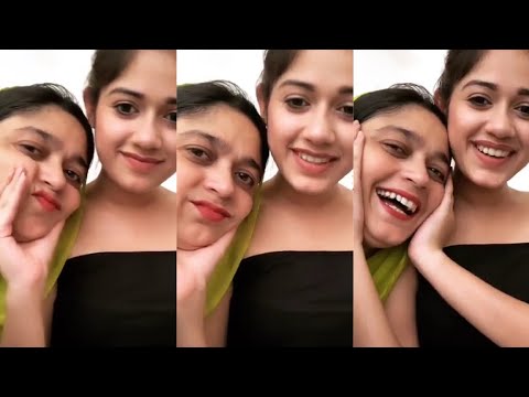 Jannat zubair first time live with her mother live  chats video