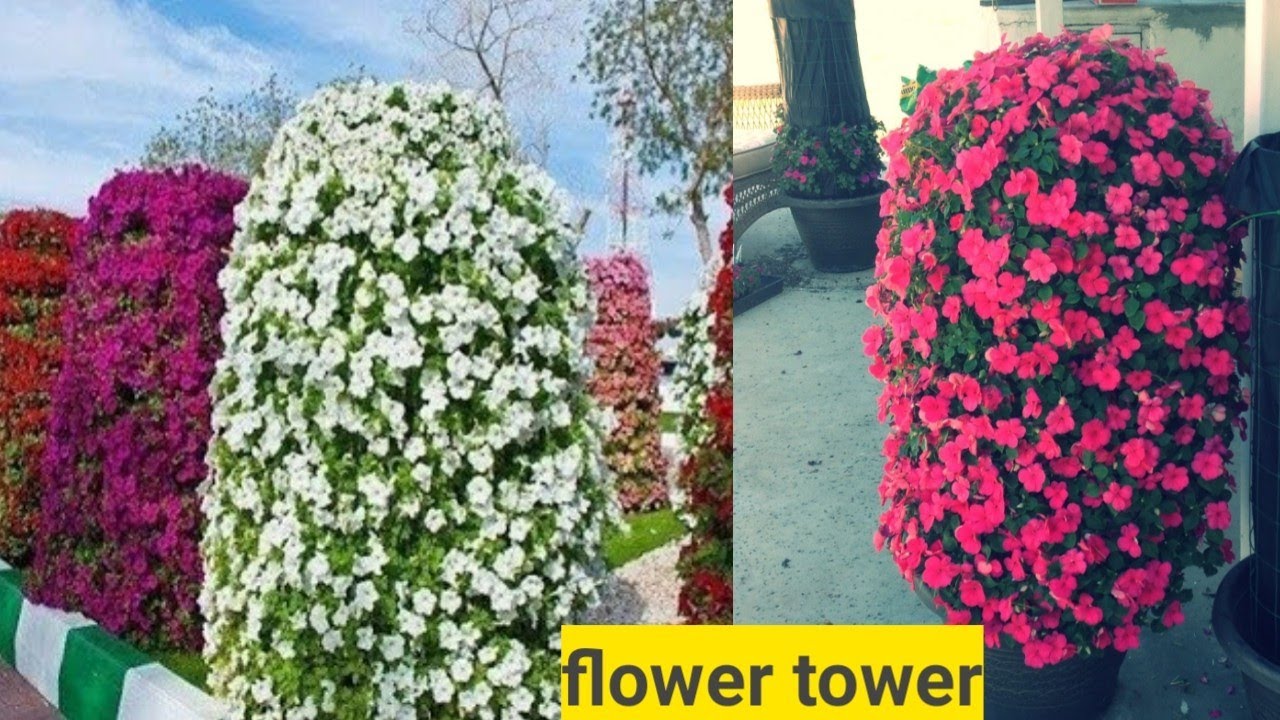How to make a petunia tower - YouTube
