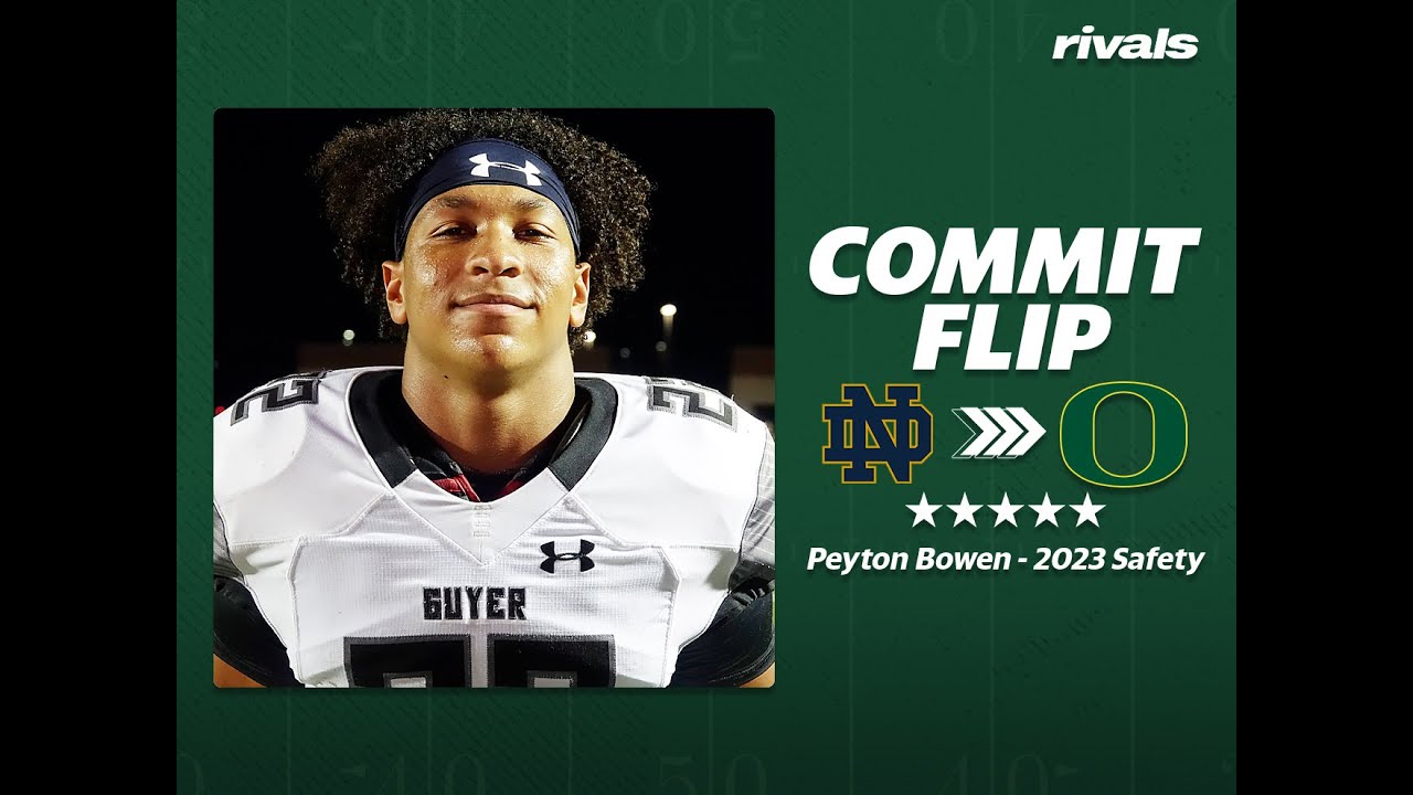 Oregon flips five-star DB Peyton Bowen from Notre Dame - YouTube