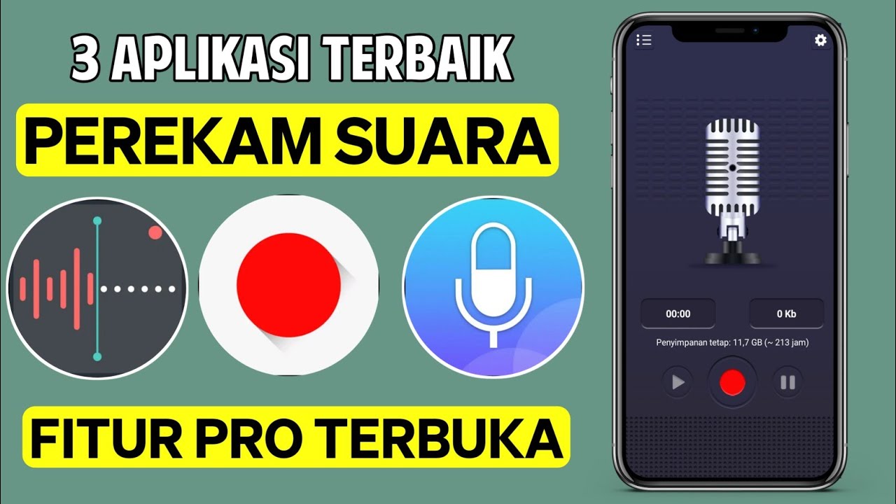 3 Aplikasi Perekam Suara Terbaik Android | Kualitas Suara Jernih - YouTube