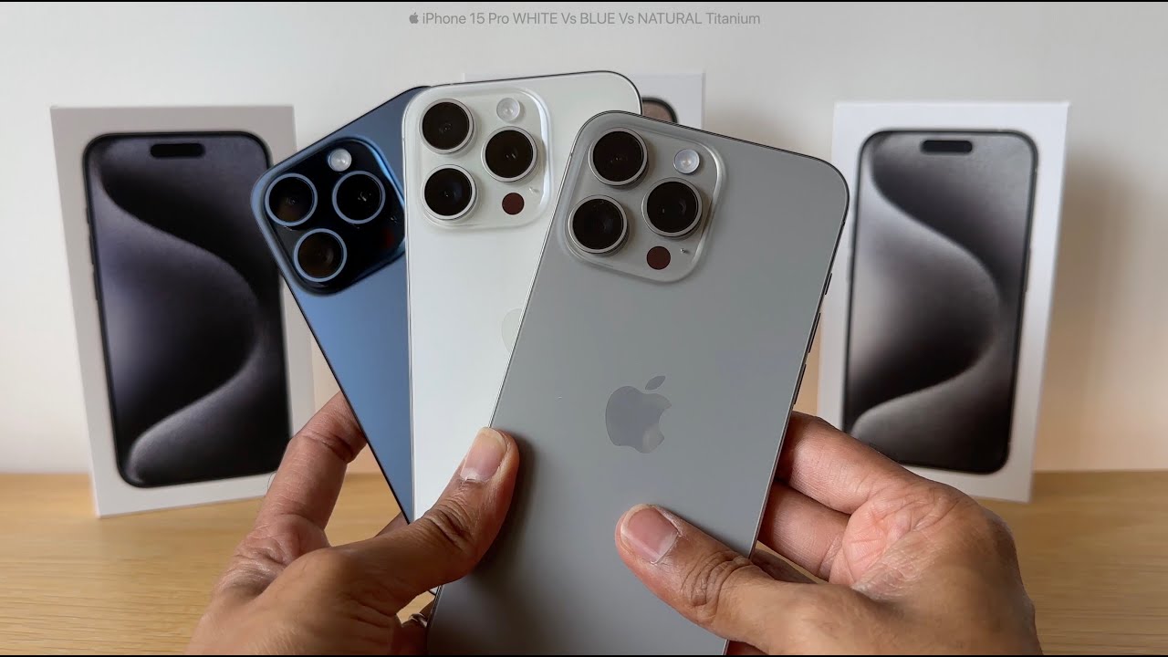 WHITE Vs BLUE Vs NATURAL Titanium - iPhone 15 Pro Unboxing and ...