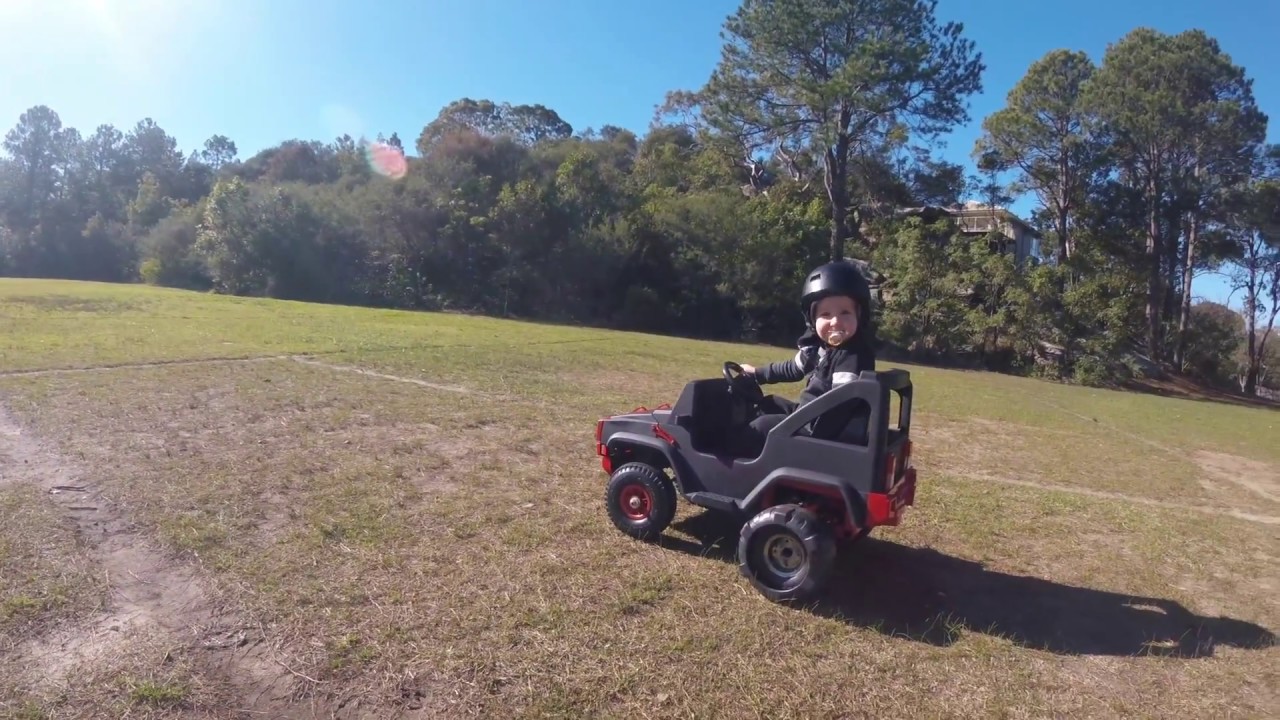 Kids ride on hummer - Alternator converted to motor - YouTube