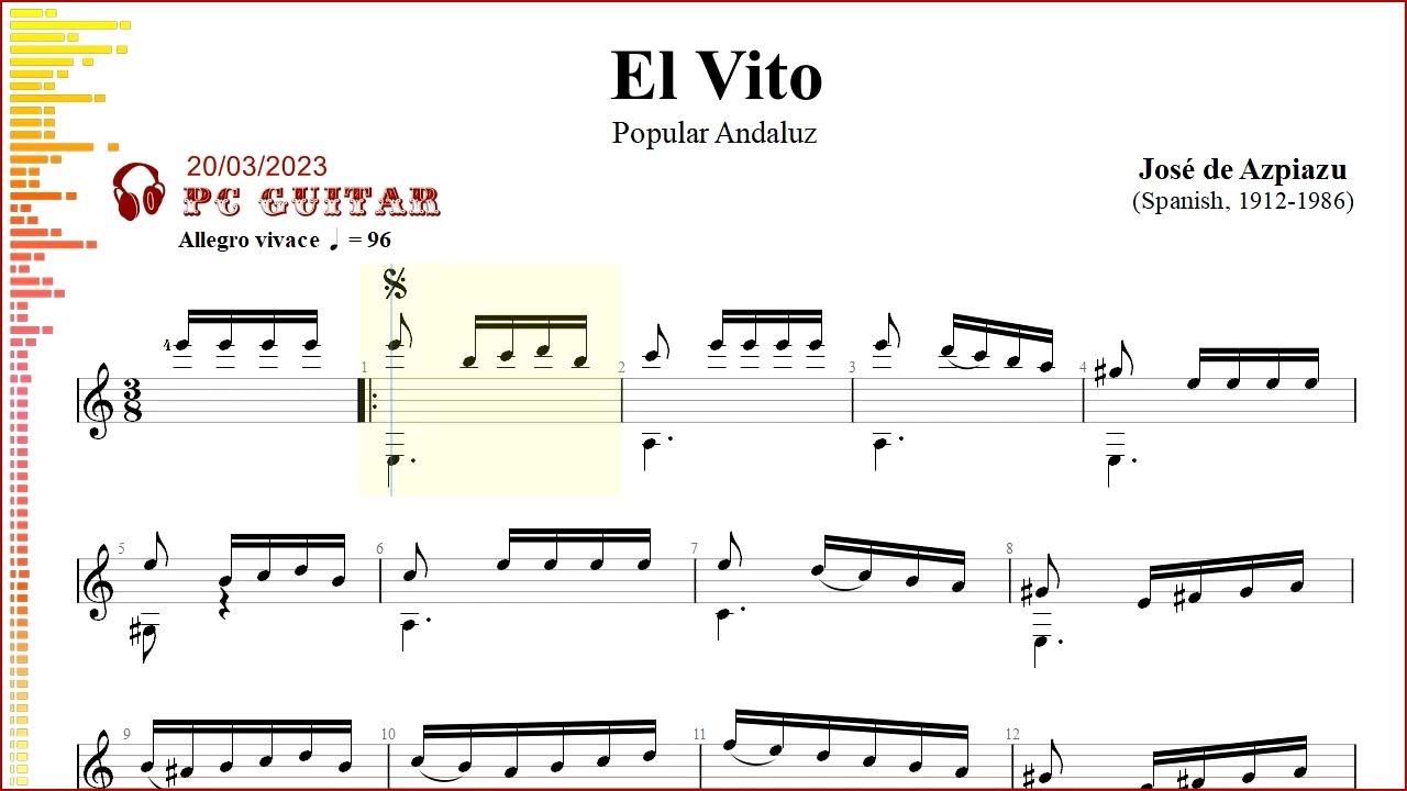 El Vito (Arr. Azpiazu) guitar - YouTube