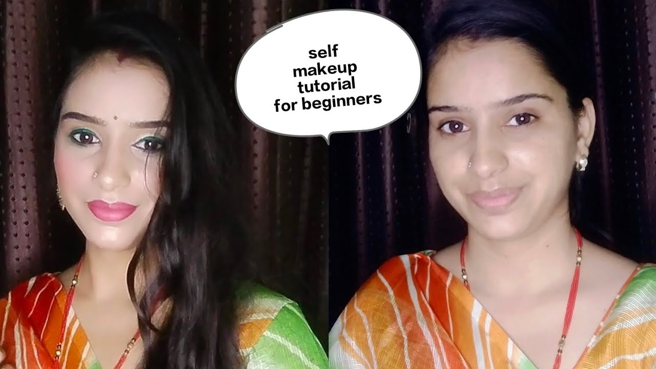 self makeup tutorial step by step||very easy makeup look # ...