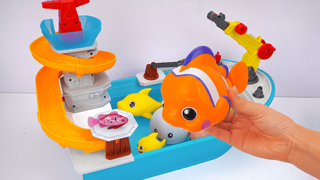 🦈toy asmr🦈 ZURU Robo Alive NEMO Fish & Water Park Ship Playset 🐠 ...