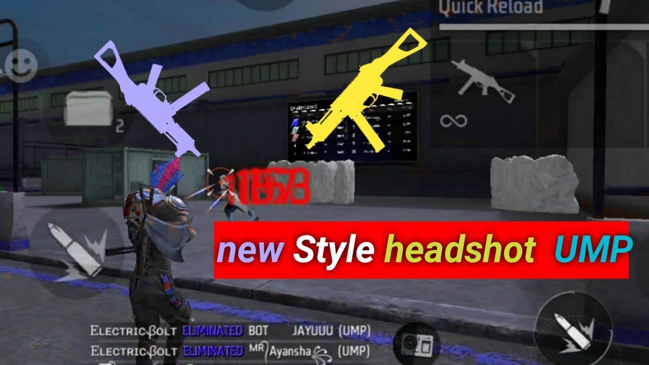 UMP se only red red new Style gameplay/ UMP headshot kaise mare trick ...