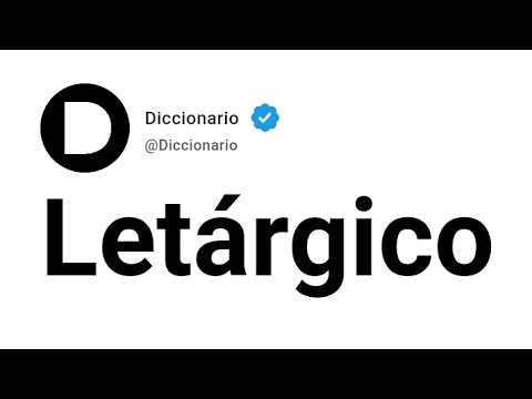 Letárgico Significado En Español - YouTube