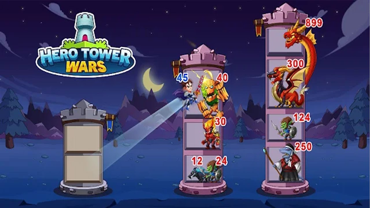 Hero Tower War New Gameplay Walkthrough Puzzle All Level - YouTube