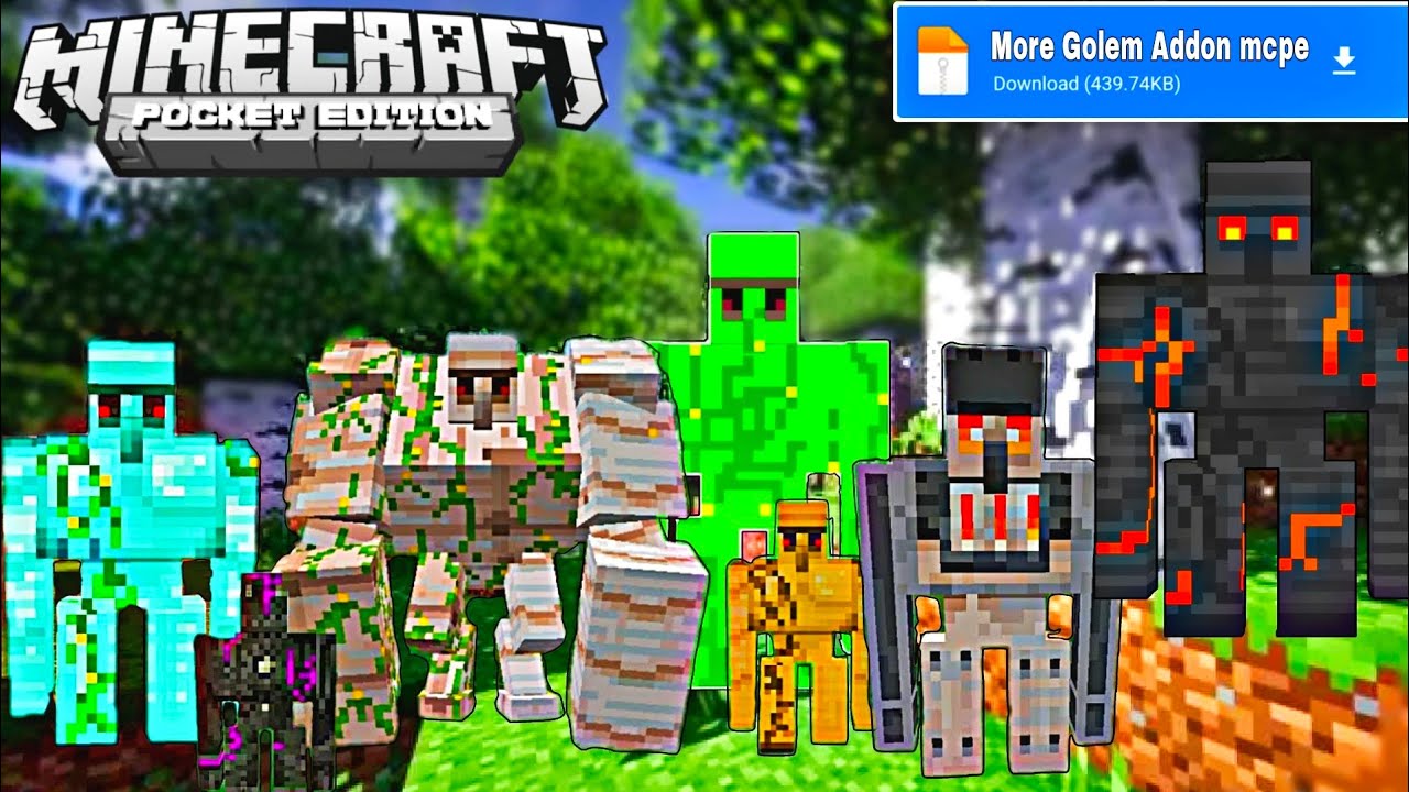 MORE GOLEMS ADDON FOR MINECRAFT POCKET EDITION 1.19 | CUSTOM GOLEMS ADDON FOR MINECRAFT PE 1.19 ...