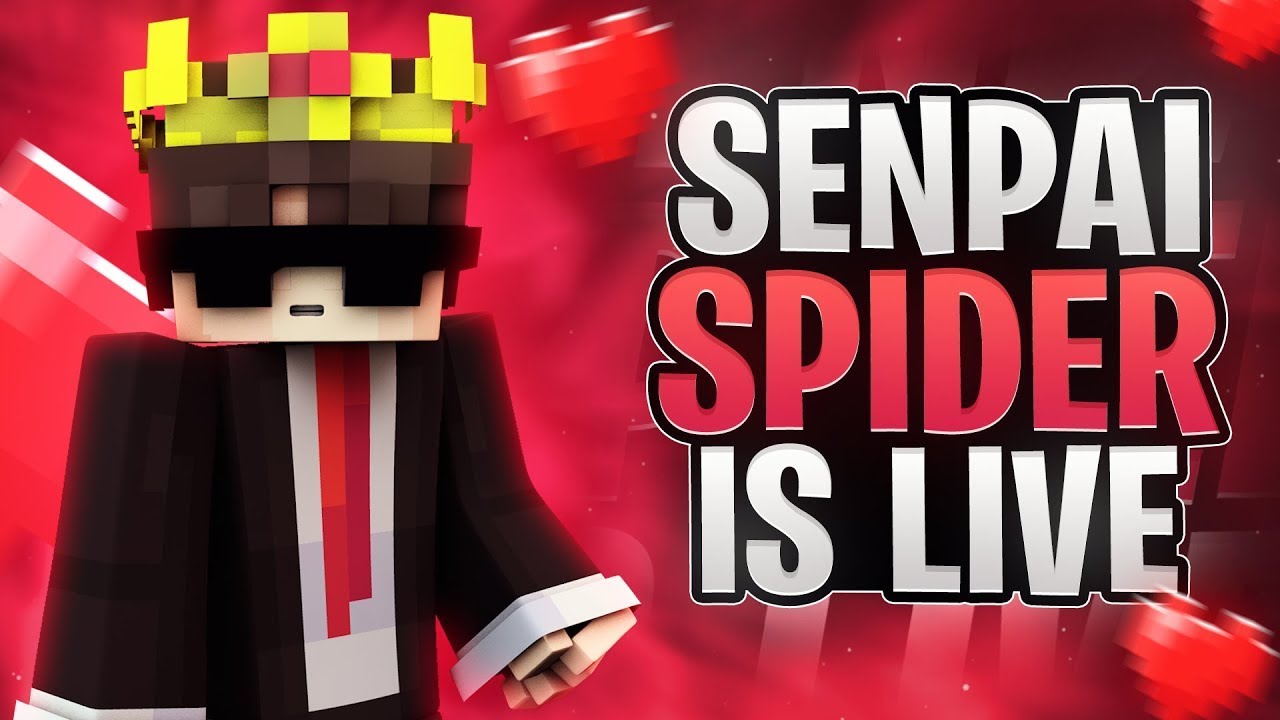 SenpaiSpider is Live! Playing on The Craziest Minecraft Server! - YouTube