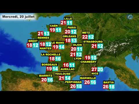 Bulletin météo en France du 20 et 21 juillet