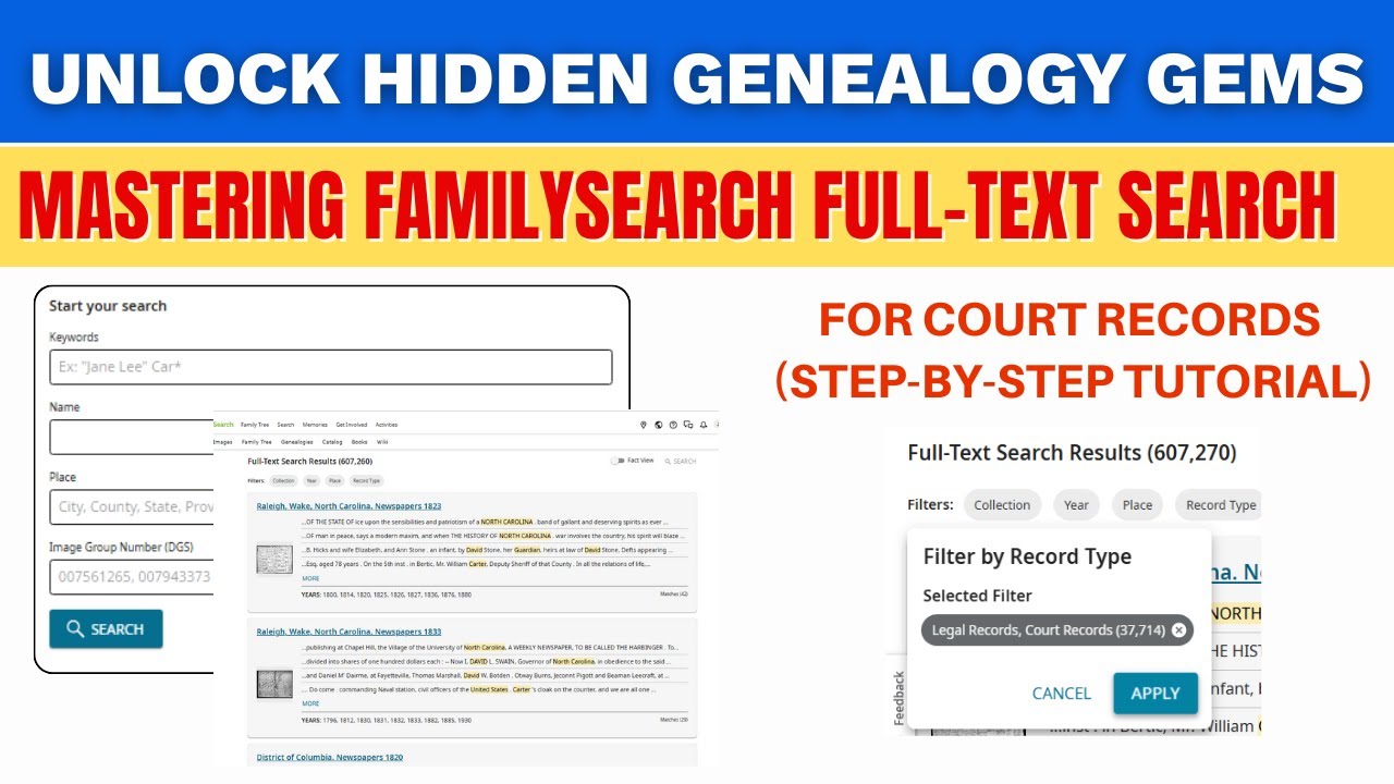 Unlock Hidden Genealogy Gems: Mastering FamilySearch Full-Text Search ...