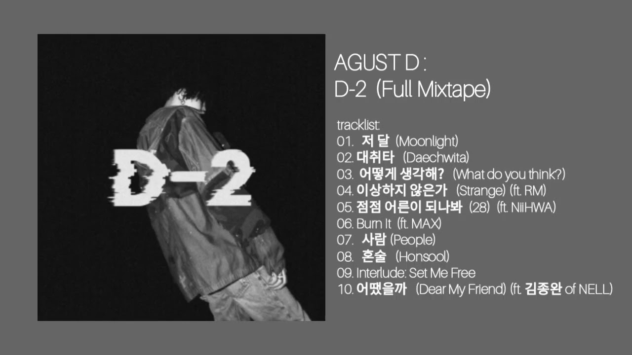 AGUST D- D-2 (FULL MIXTAPE) - YouTube