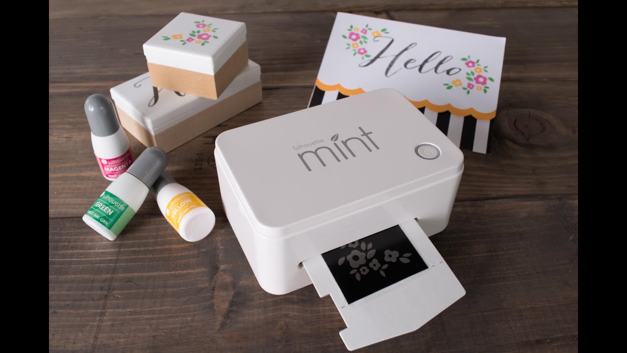 Mesin Cetak Stempel Silhouette Mint - YouTube