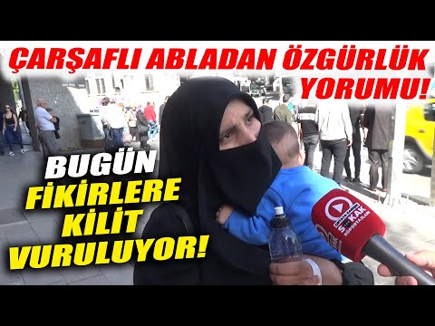 Bugün Fikirlere Kilit Vuruluyor Diyen Çarşaflı Abla Öyle Bir Özgürlük Yorumu Yaptı ki!