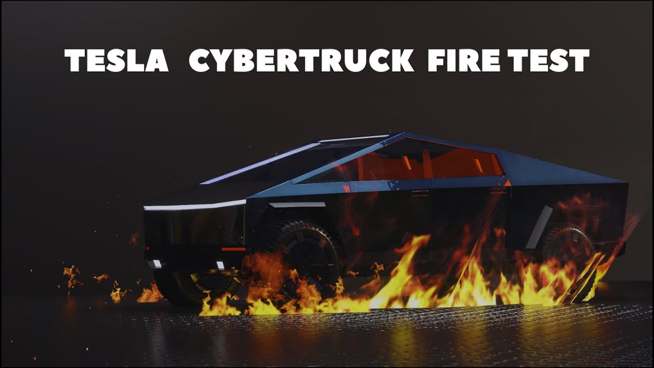 Tesla Cybertruck Fire Test - YouTube