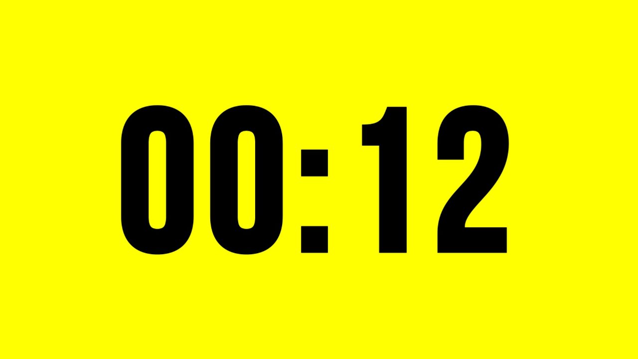 12 Second Timer Countdown No Music With Alarm - YouTube