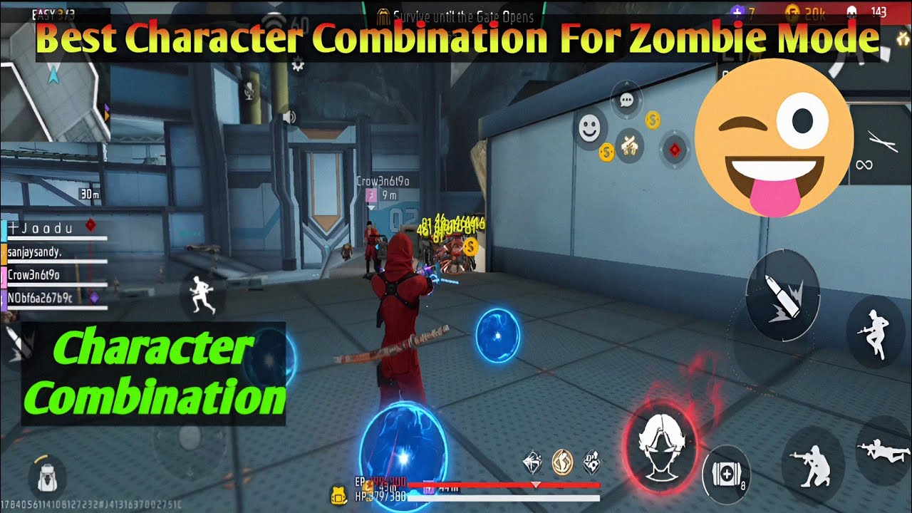ff zombie mode character combination || ff best tips and tricks video ...