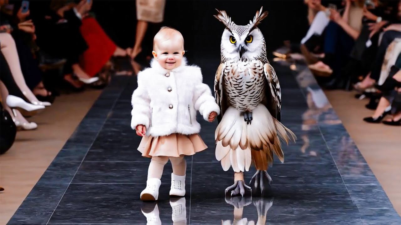 Cutest Fashion Runway EVER | Toddlers Team Up With Exotic Animals ...