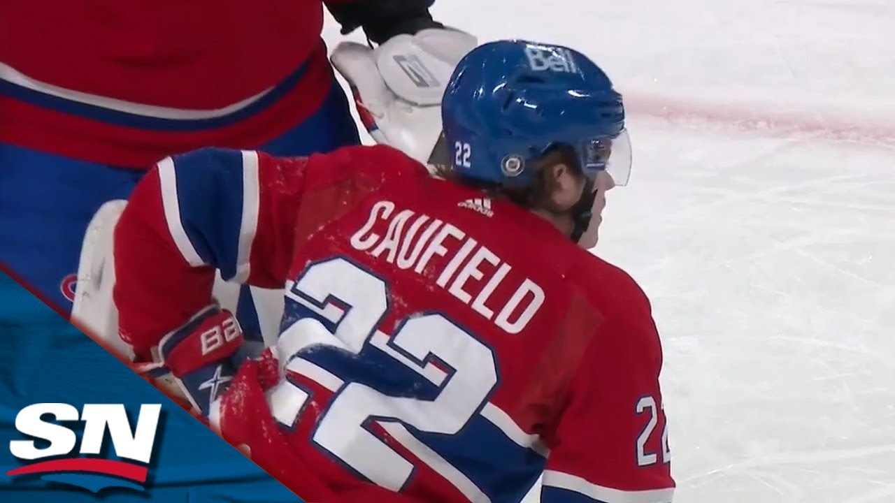 Canadiens' Cole Caufield Leaves Game After Big Collision With Flames ...