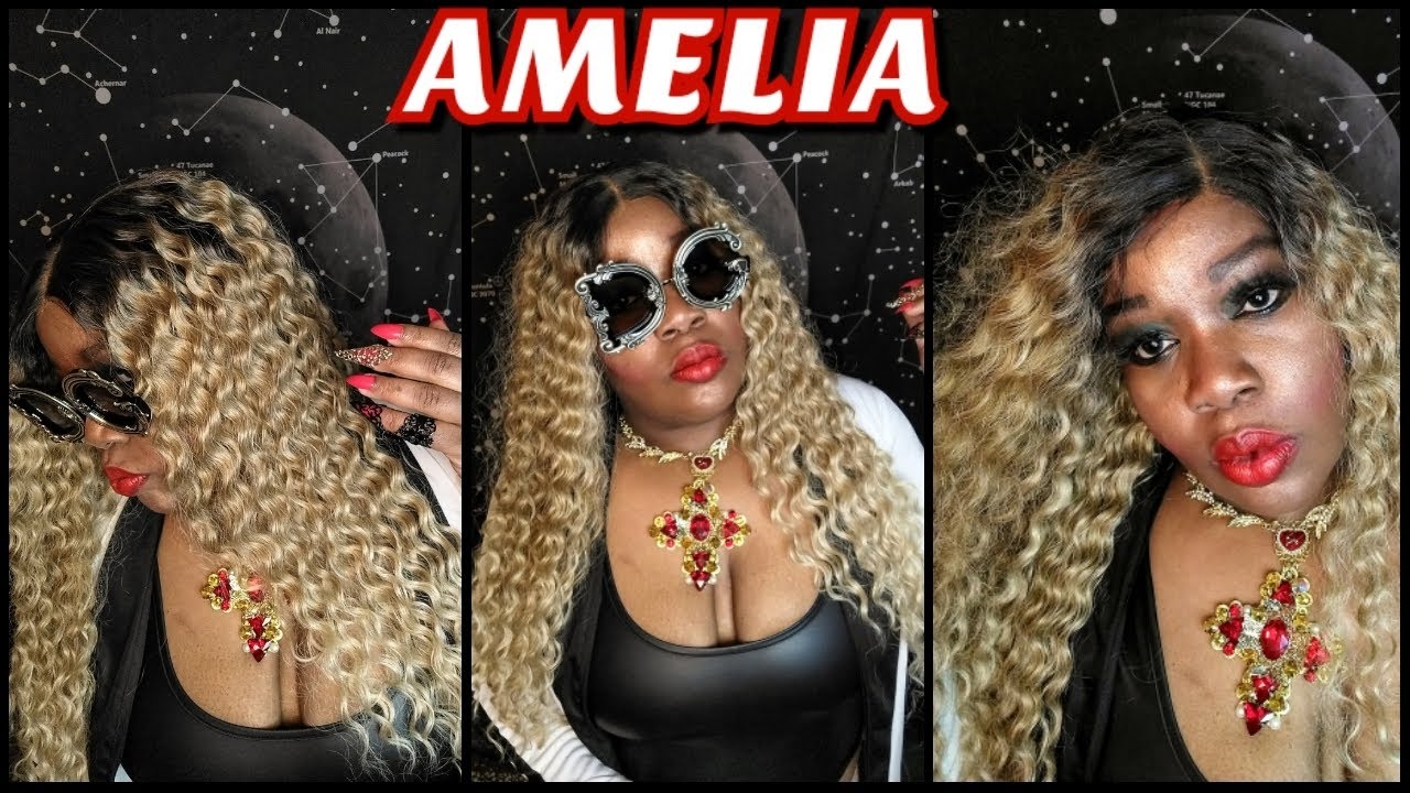 Freshly Permed curly hair with Bobbi Boss MLF766 AMELIA lace front wig ...