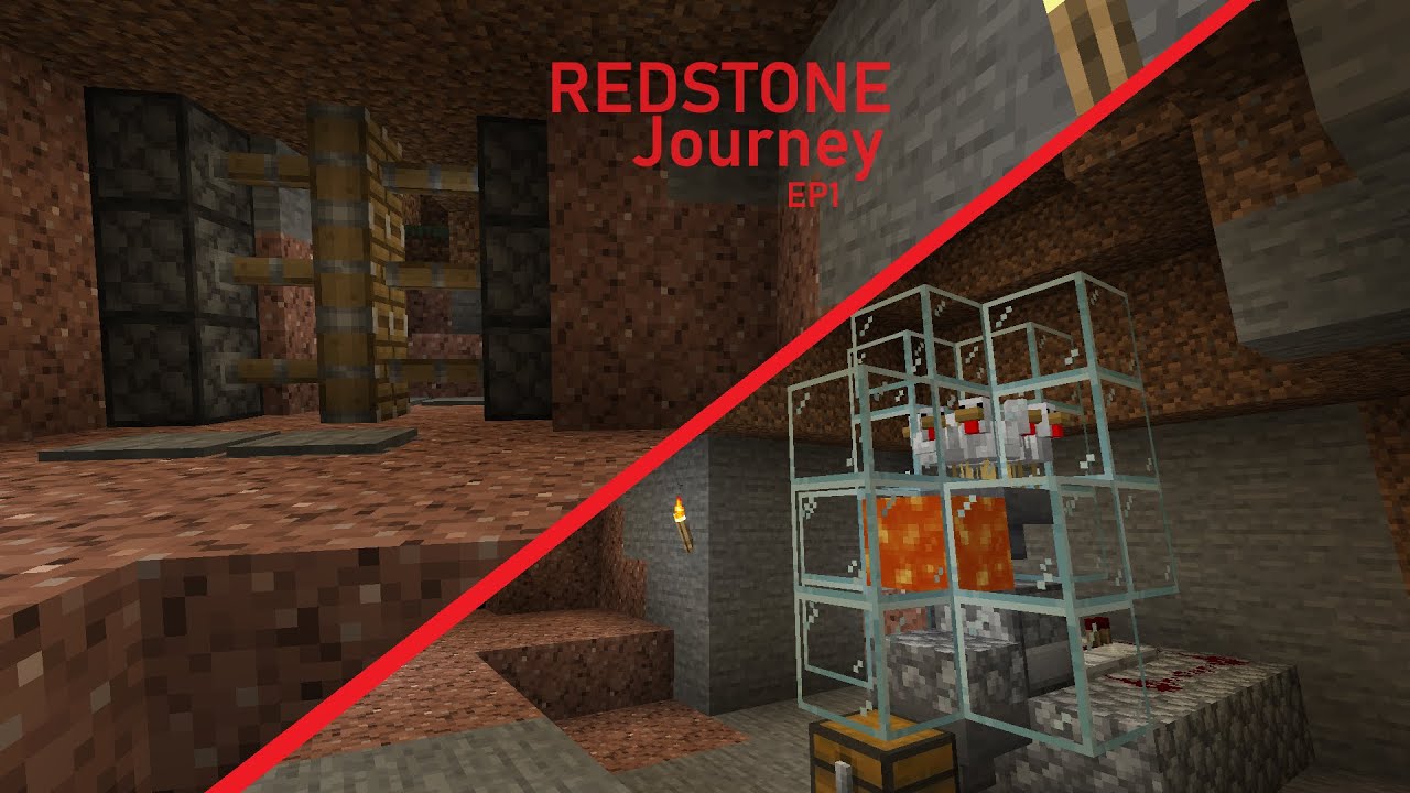 Redstone Journey: EP1 Auto Chicken Farm, and Crazy Easy 2x3 Piston Door ...