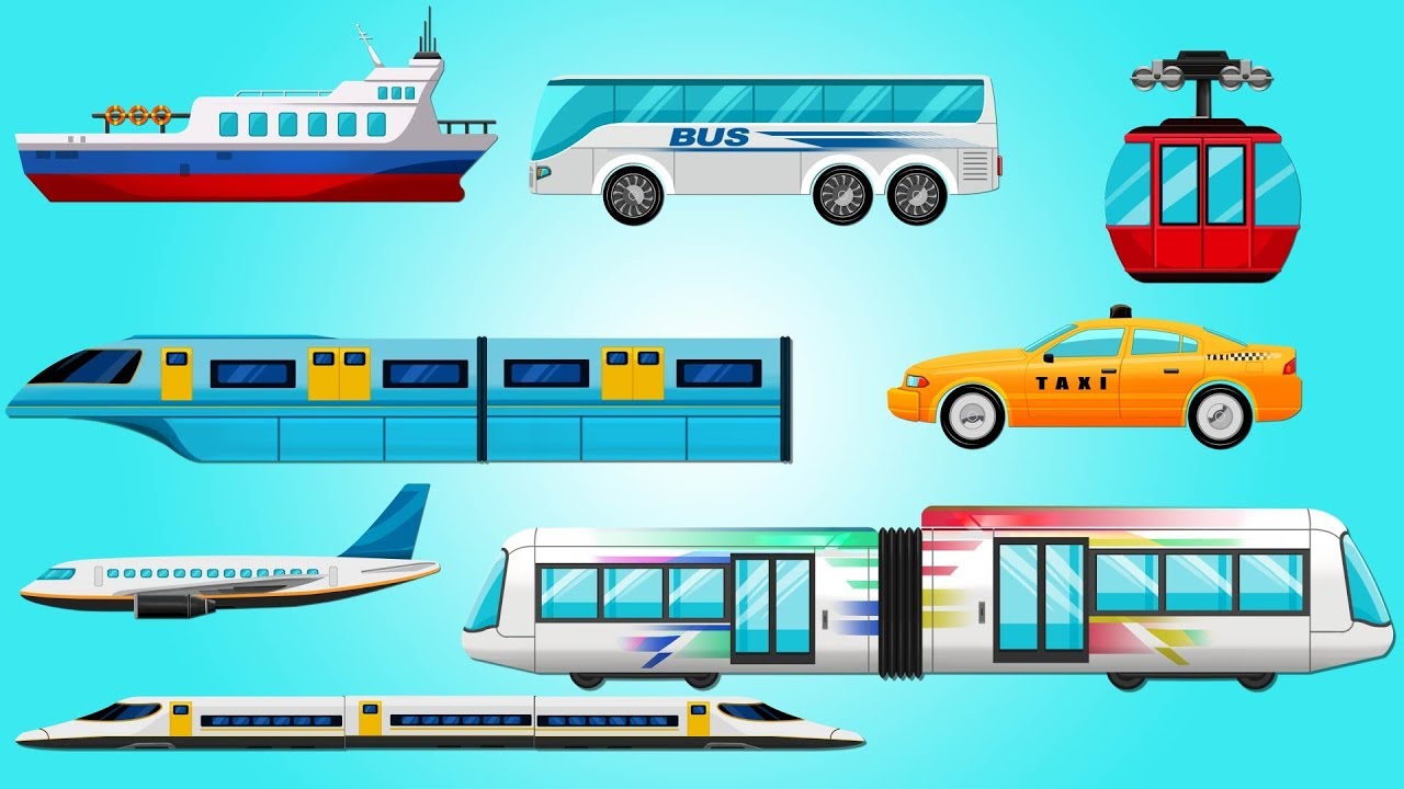 Transport Vehicles | Learn Vehicles | Kids Educational Videos - YouTube