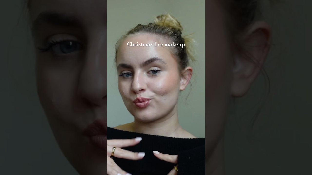 Christmas Eve Makeup 🤍 Makeup Makeuproutine Christmas Skincare