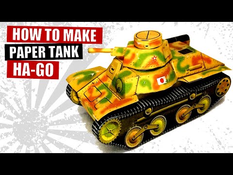 How to make a Japanese paper tank Type 95 Ha Go WWII, DIY papercraft ...