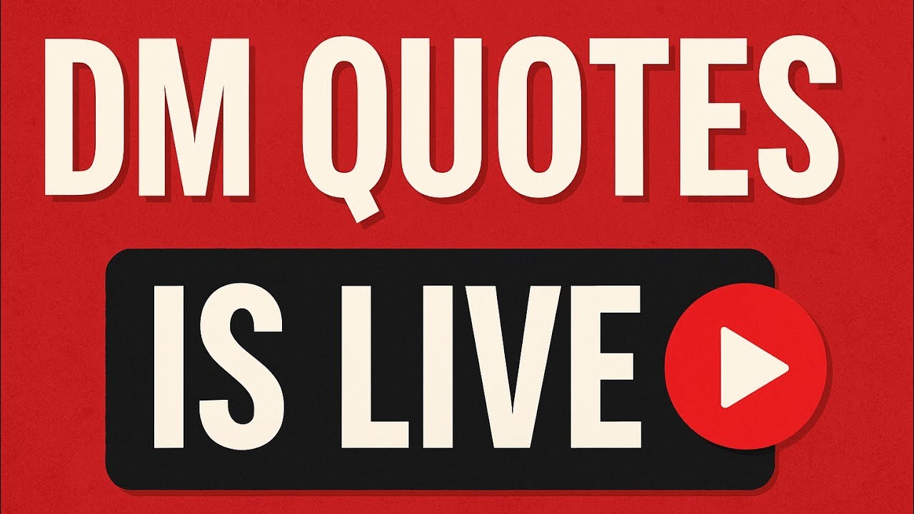 DM QUOTES IS LIVE - YouTube