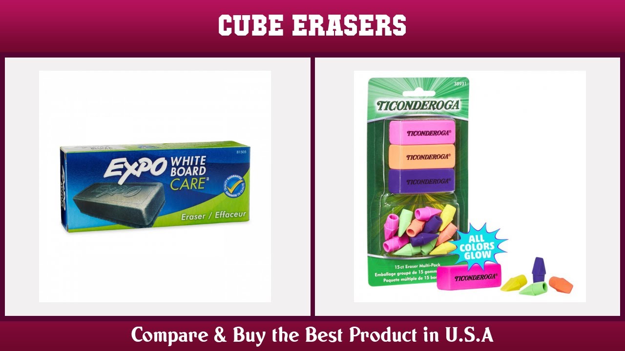 Top 10 Cube Erasers to buy in USA 2021 | Price & Review - YouTube