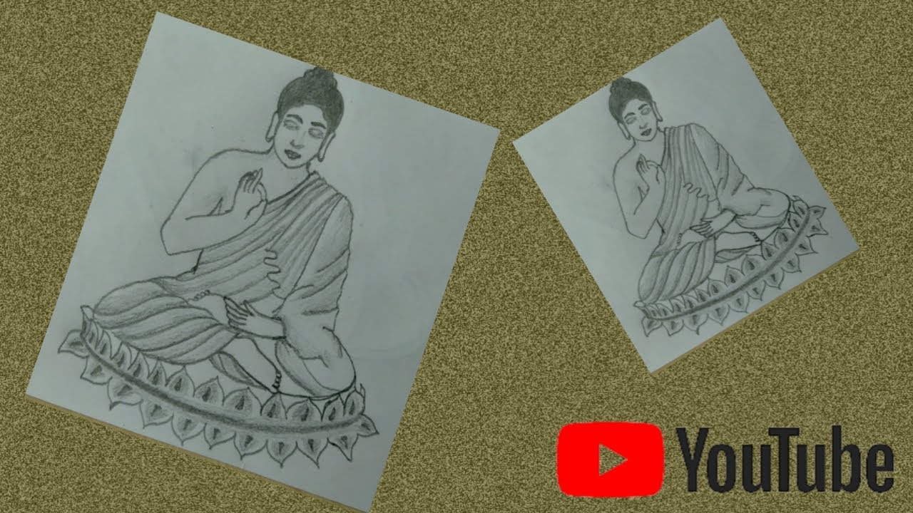 how to draw lord buddha || pencil art gautam buddha #ArtWorks # ...