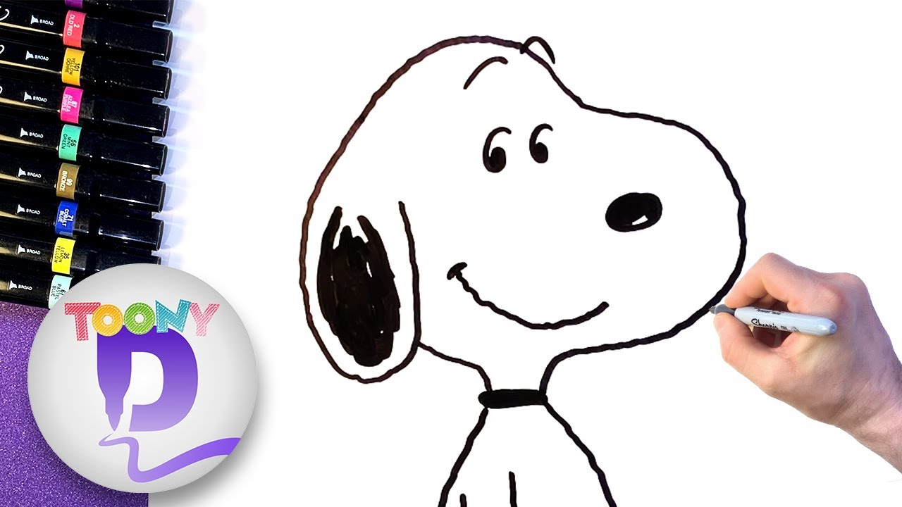 How to Draw Snoopy - YouTube