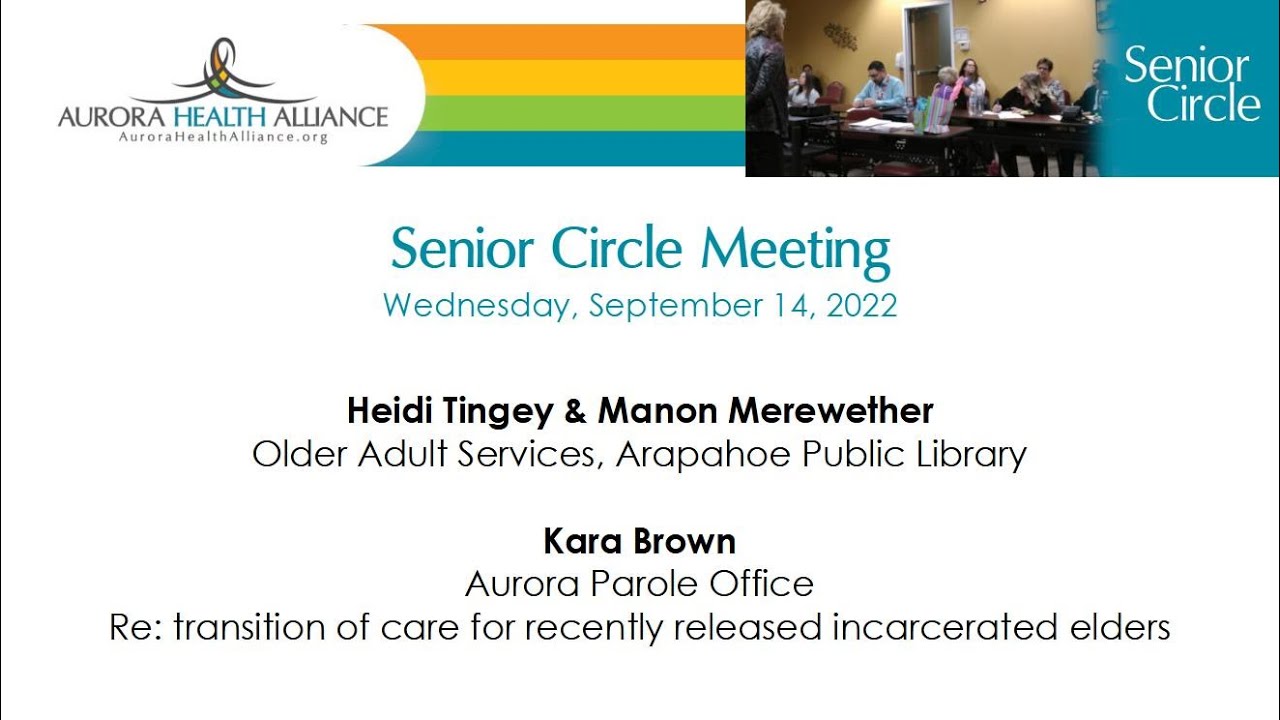 AHA Senior Circle Meeting - September 14, 2022 - YouTube