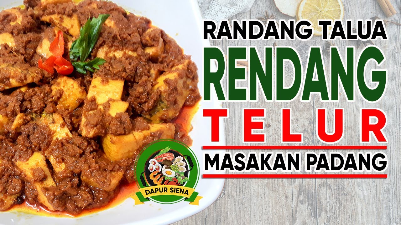 Rendang Telur | Randang Talua | Rendang Telor Basah Padang | Rendang ...