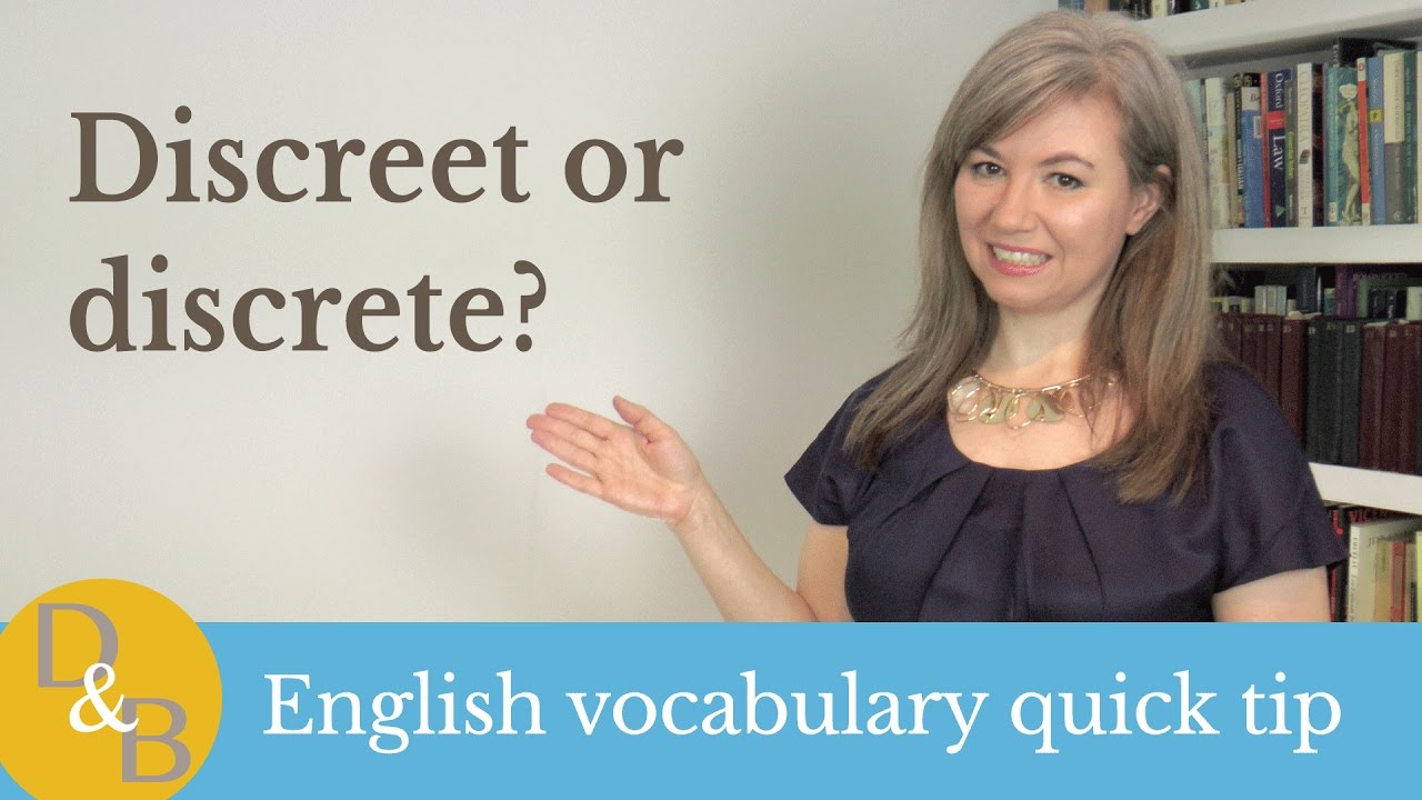Discreet or discrete? - YouTube