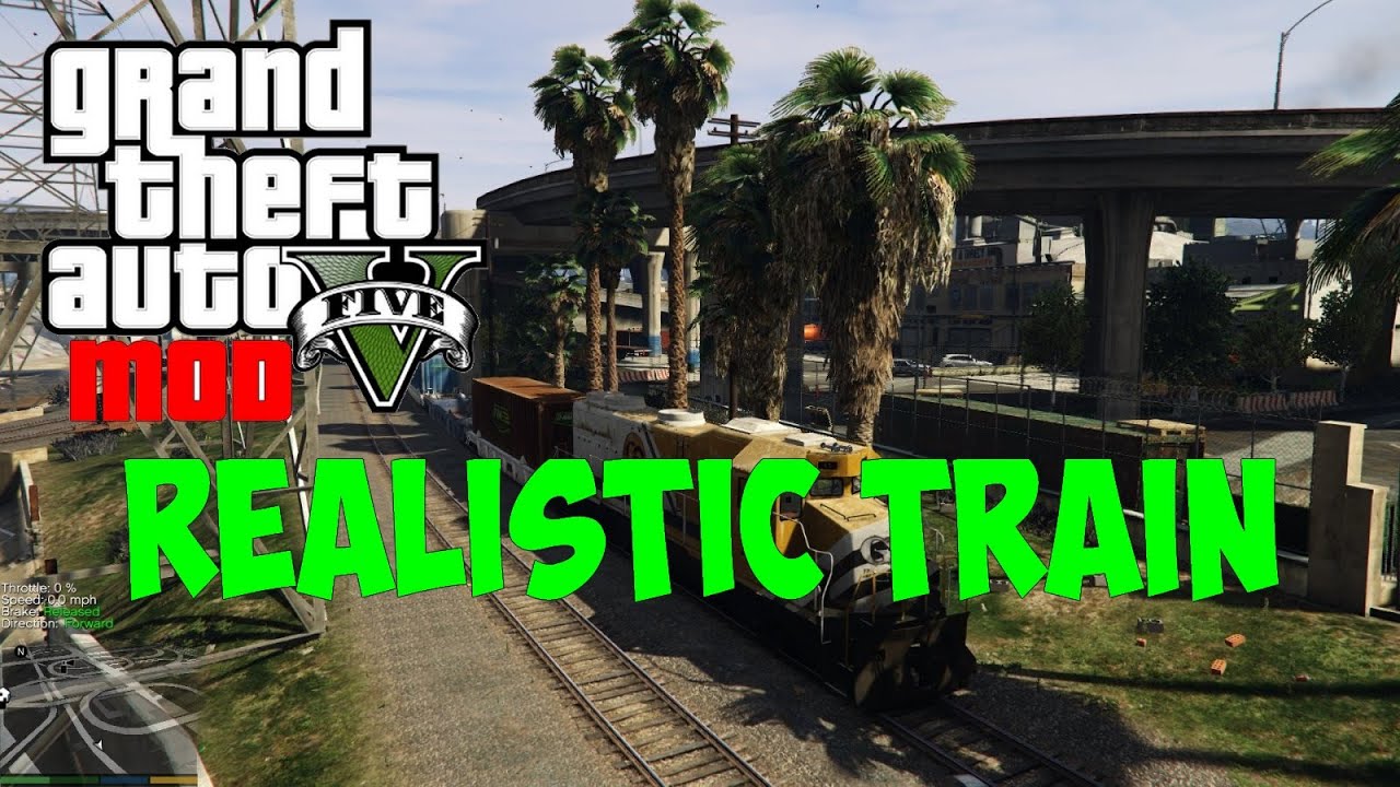 Realistic Train - GTA 5 PC MOD - YouTube