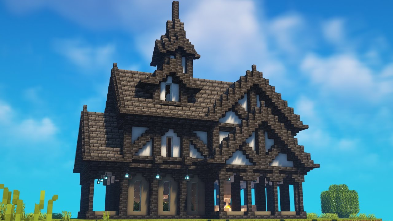 Minecraft: Dark Fantasy House Tutorial - YouTube