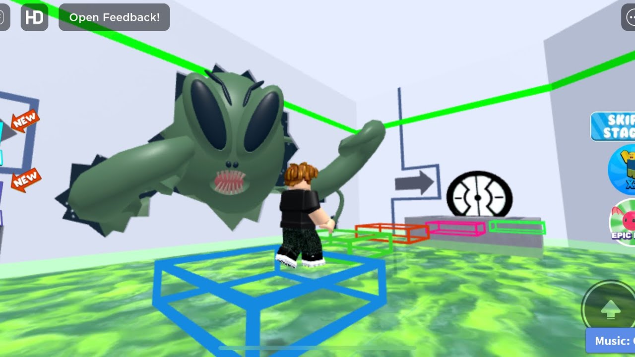 River escapes the alien-crazy escape obby scary omg chasing me creepy ...