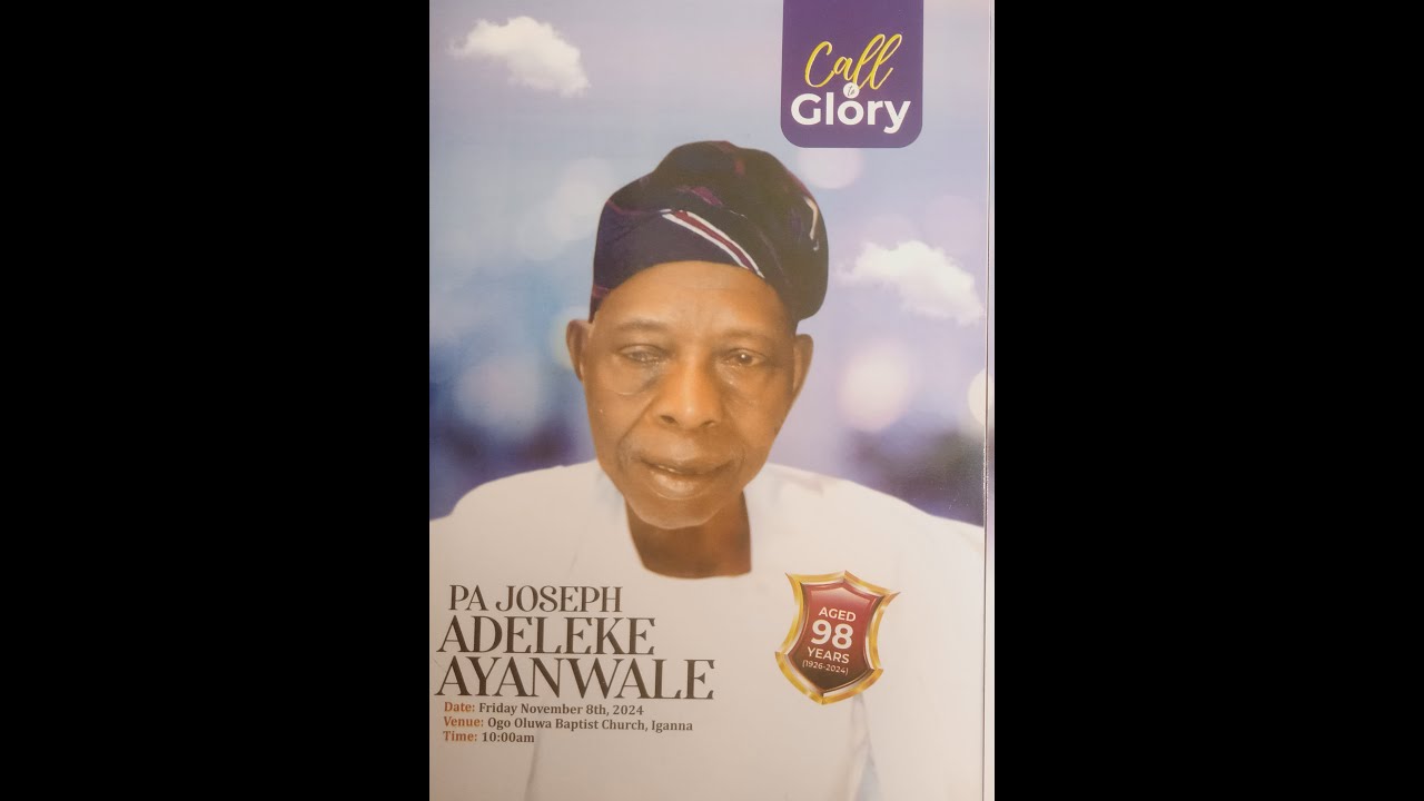 PA JOSEPH ADELEKE AYANWALE BURIAL SERVICE PART 1 FR08112024 - YouTube