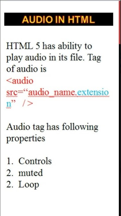 AUDIO TAG IN HTML| Web Coding With Bilal - YouTube