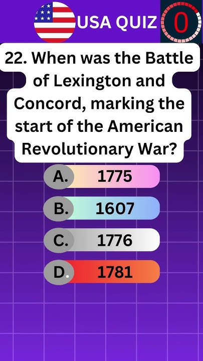 When was the Battle of Lexington and Concord, marking the start of the ...