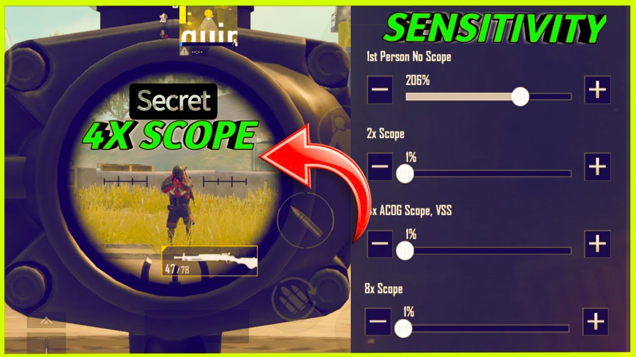 4x Scope Sensitivity | 4x Sensitivity Pubg Mobile | Pubg Mobile ...