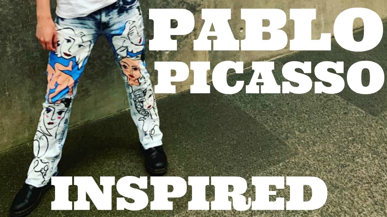 Pablo Picasso Hand Painted Jeans - YouTube