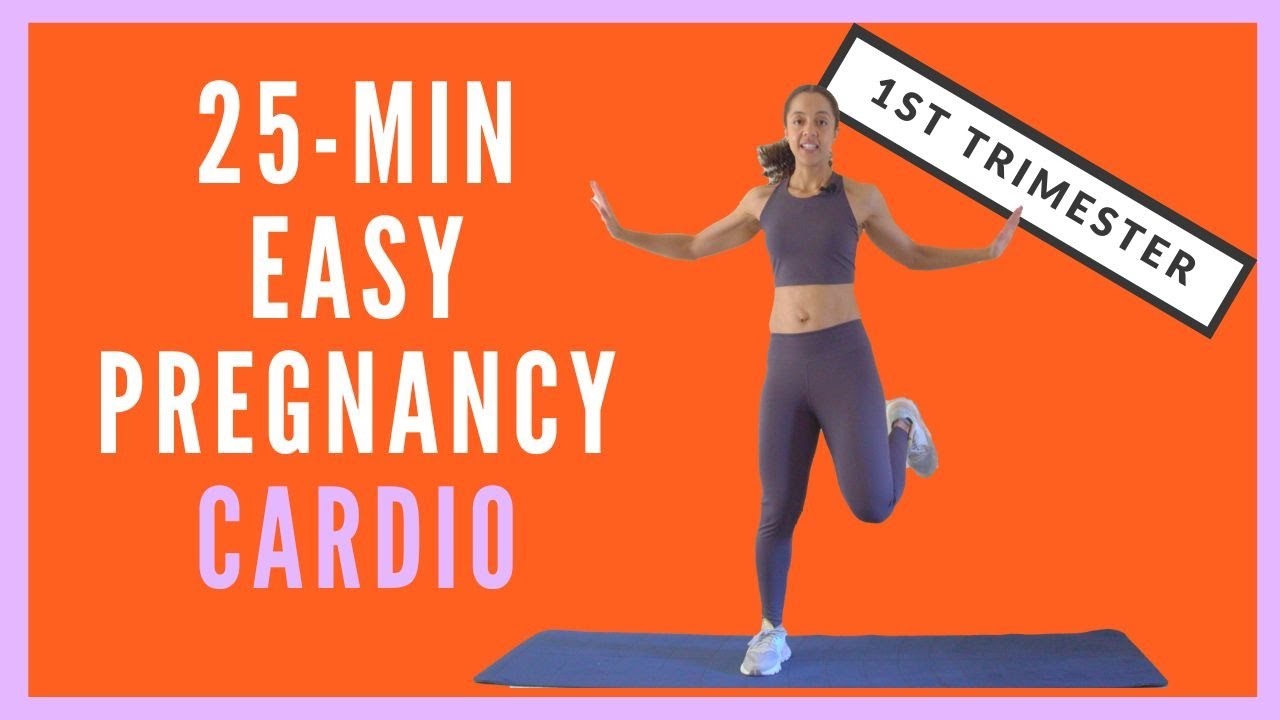 Easy Prenatal Cardio | 25min Workout For 1st Trimester - YouTube