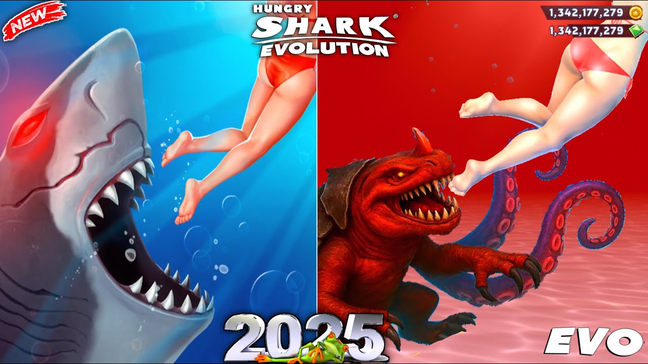 ALL HUNGRY SHARK EVOLUTION LEVIATHAN THROUGH THE YEARS (2025) - LEVIATHAN UPDATE And GAMEPLAY ...