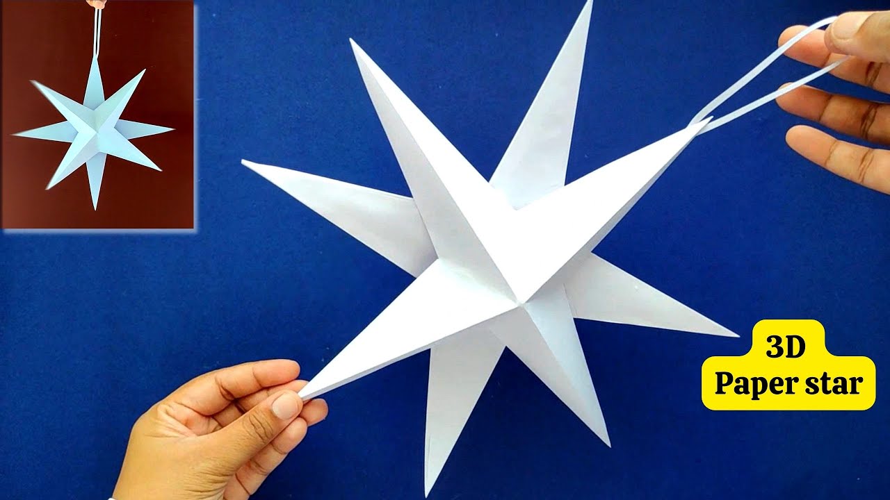 How to Make 3D Star | How to Make Origami Star 3D | Paper Craft ...