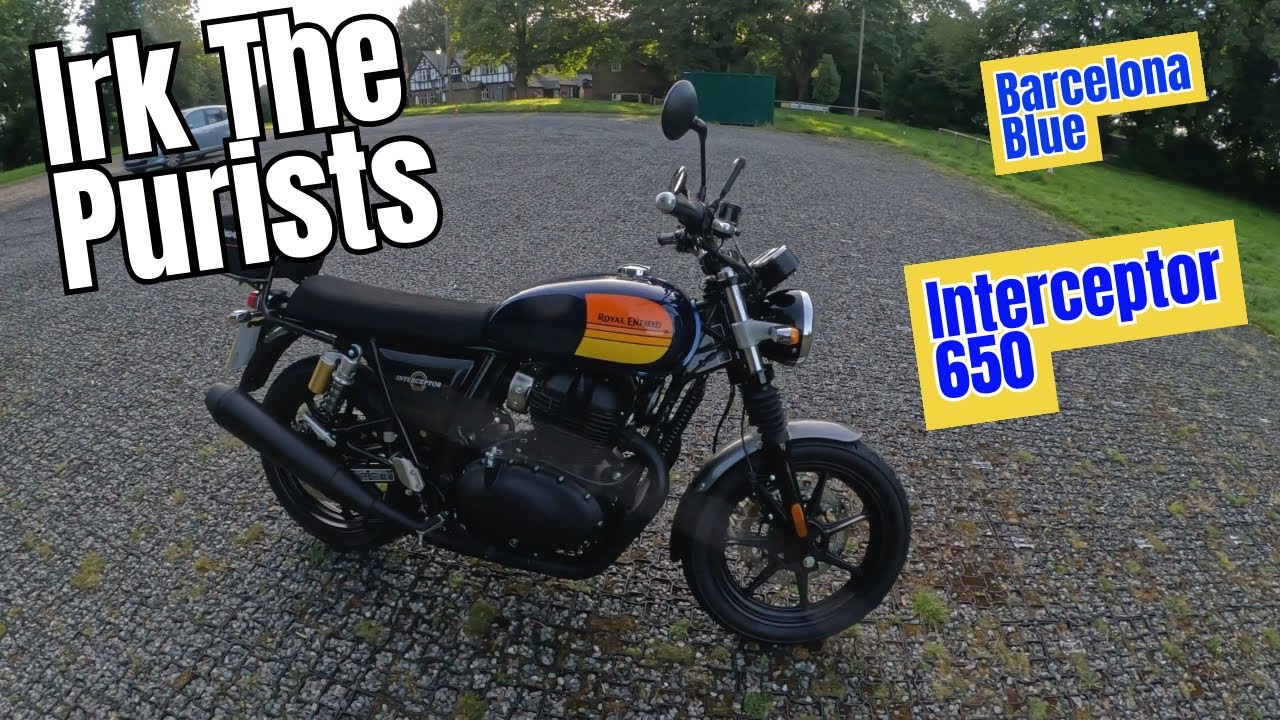 Royal Enfield Interceptor 650 Barcelona Blue - 1st Ride - YouTube