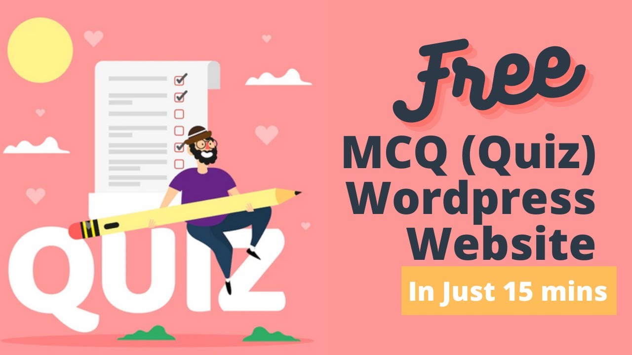 Free MCQ WordPress Website - Step by Step Tutorial - YouTube
